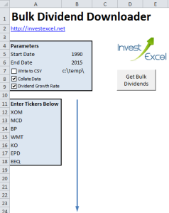 Calculate Dividend Growth Rate in Excel